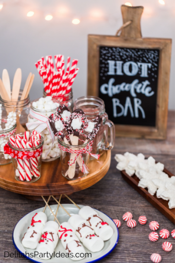 Hot Chocolate Bar for Parties - Delilah's Party Ideas
