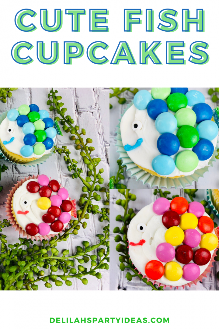 Easy Cute Fish Cupcakes - Delilah's Party Ideas