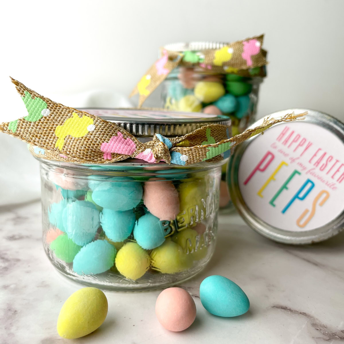 Easter Mason Treat Jars - Delilah's Party Ideas