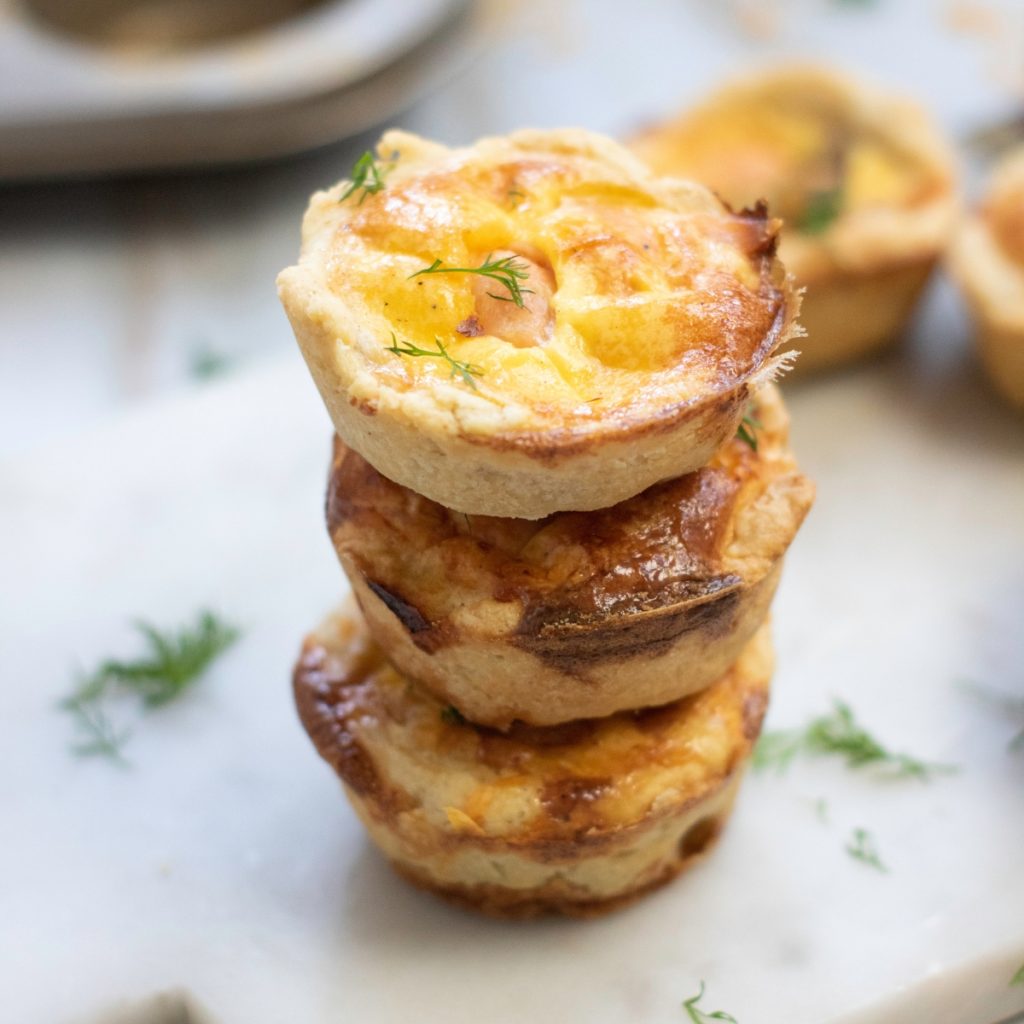 Mini Salmon Quiche - Delilah's Party Ideas
