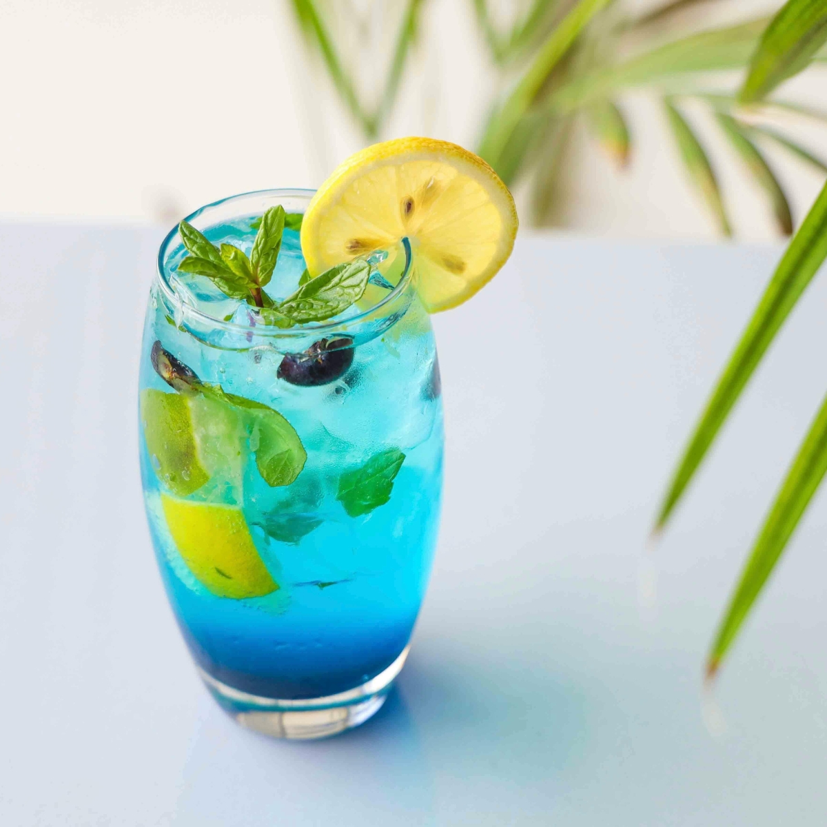 Blue Mocktails for Baby Shower - Delilah's Party Ideas