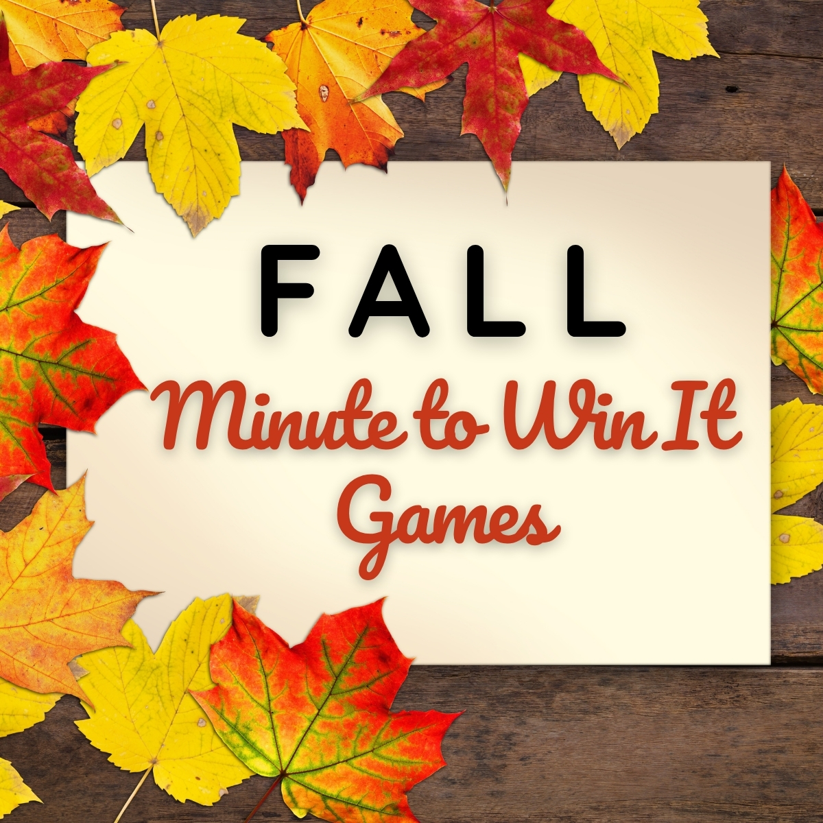 Fall Minute To Win It Games - Delilah's Party Ideas