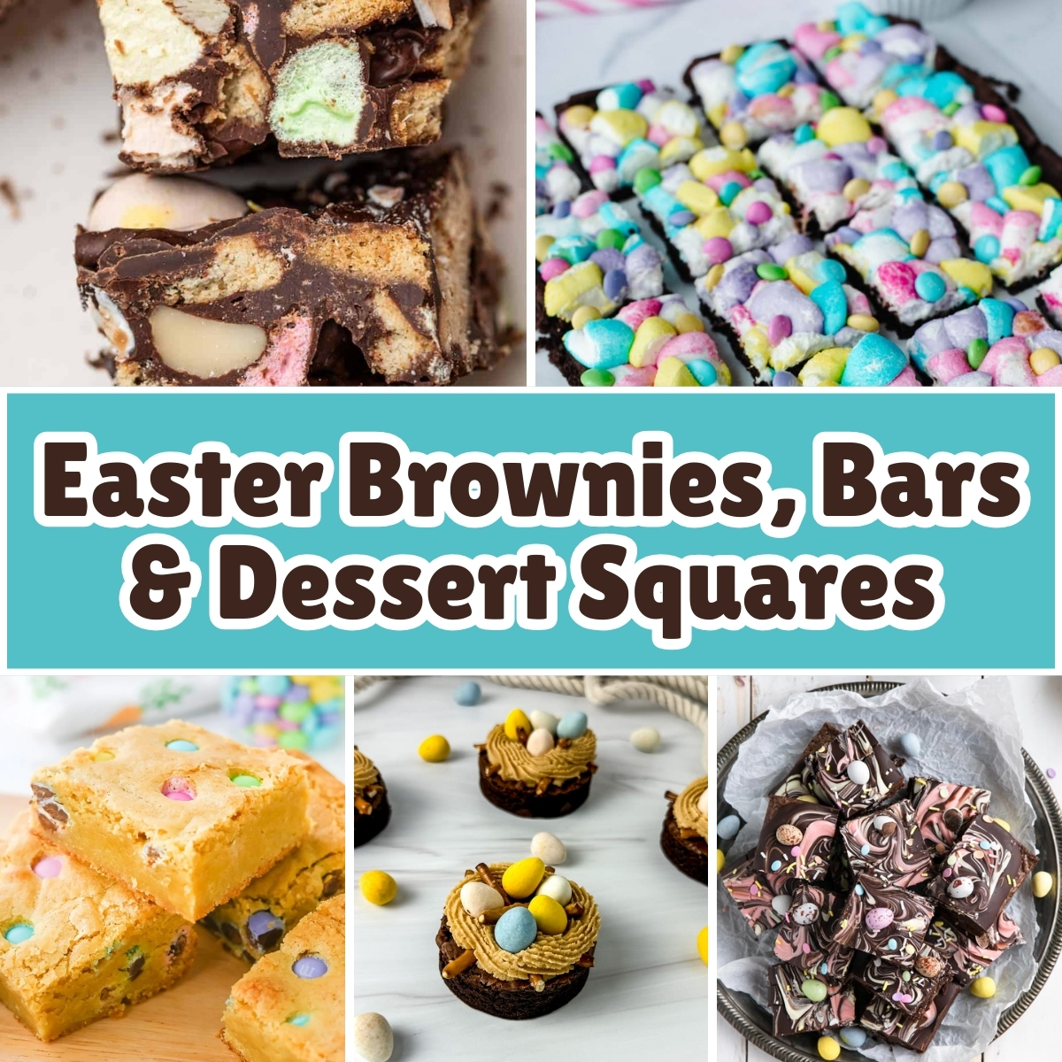Easter Brownies and Dessert Squares - Delilah's Party Ideas